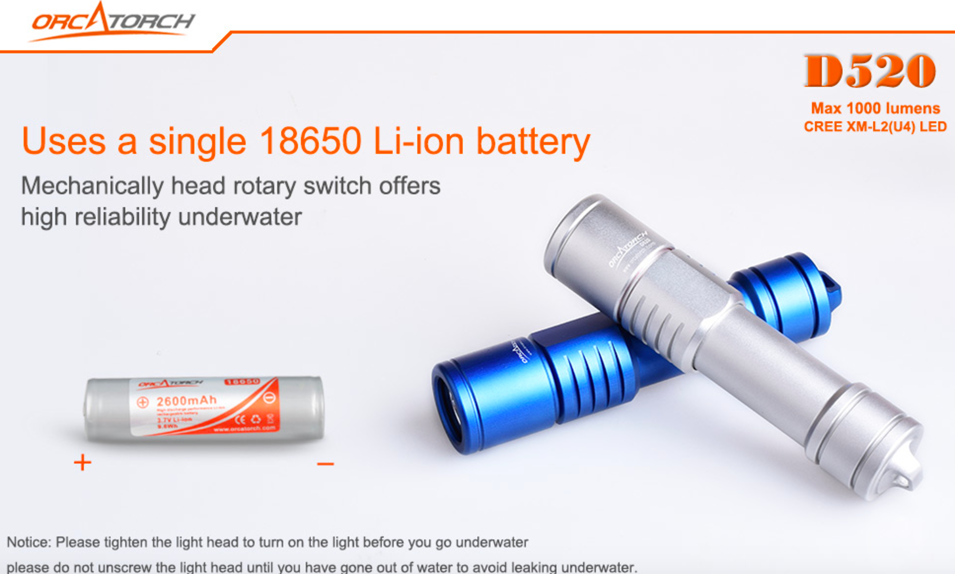 OrcaTorch D520 1000 Lumen Dive Light Review – A Must Read | The Joy of ...